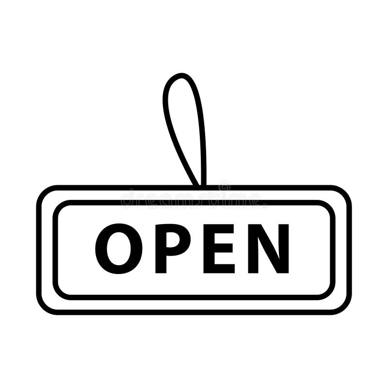 Open Label, Coffee Shop stock illustration. Illustration of text - 50207363