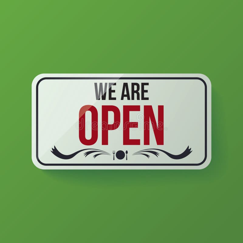 We are Open Label. Vector Illustration Decorative Design Stock Vector ...