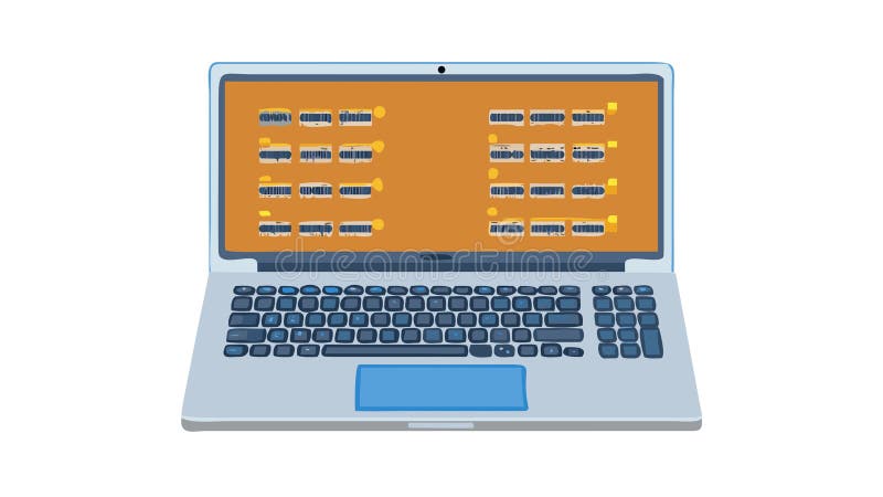 Open Laptop with Code, Programming Tech Vector Icon, Vector Design Generative AI Stock Vector ...