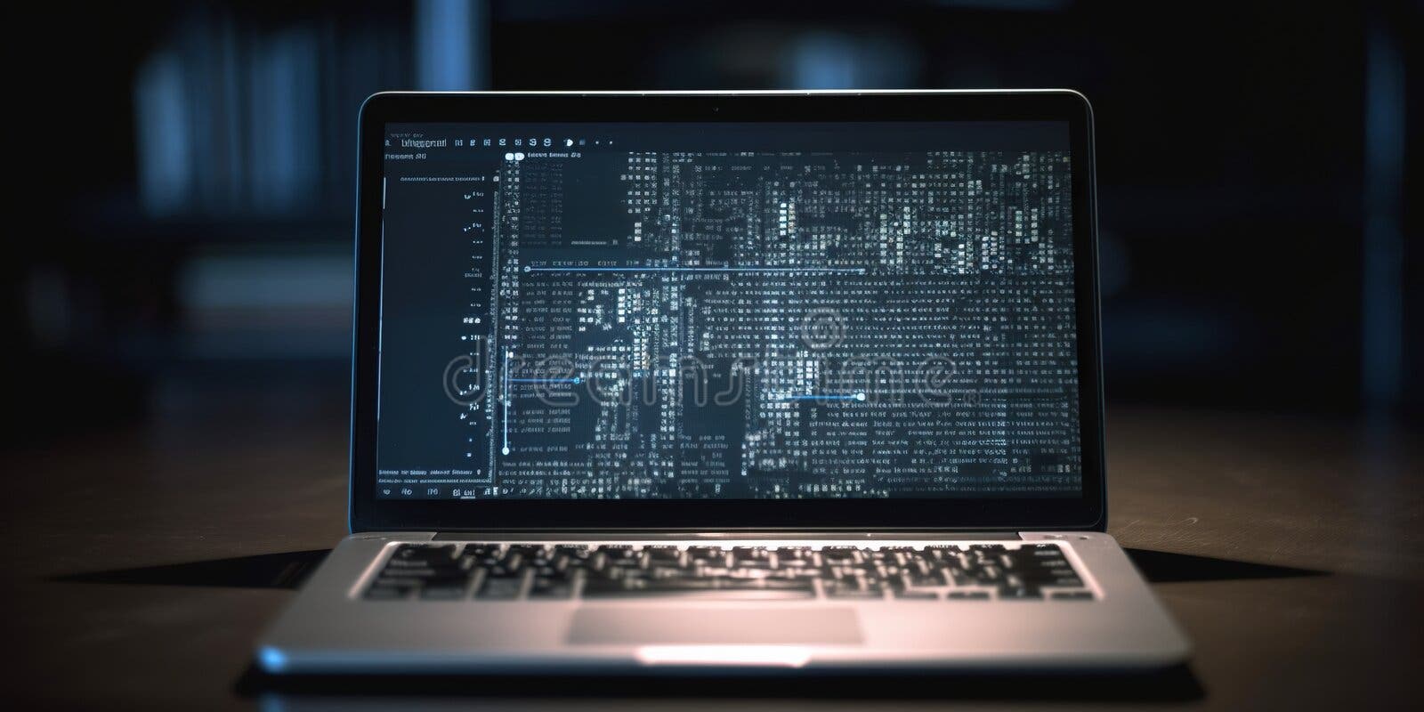 Computer Screen Displaying Complex Coding Project With Lines Of Code And Symbols Concept Of