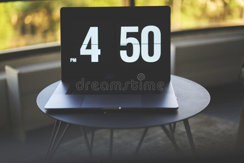 Open Laptop Computer with Beautiful Reflections on Screen, Modern ...