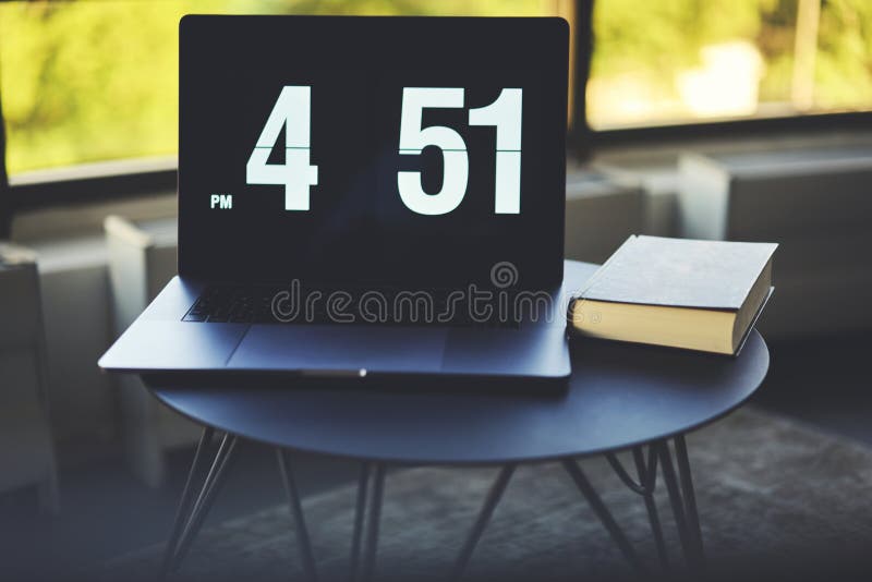 Open Laptop Computer with Beautiful Reflections on Screen, Modern ...