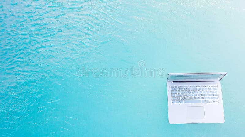 Workplace with Notebook Laptop Comfortable Work Table in Office Windows ...