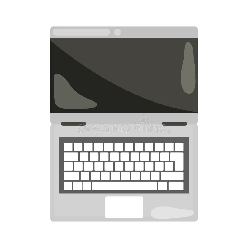 Open laptop computer stock vector. Illustration of vector - 236206392