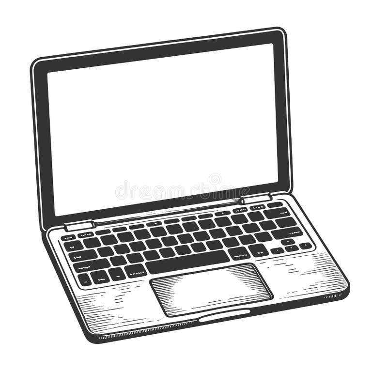 Sketch Computer Ai Laptop Stock Illustrations – 2,194 Sketch Computer ...