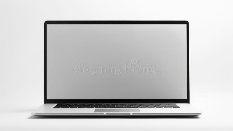 An Open Laptop Computer Sitting on a White Surface, Laptop Screen ...