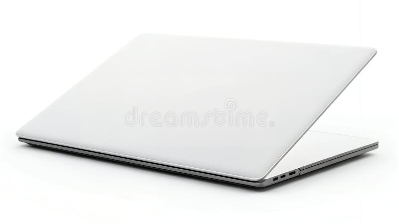 Open Laptop Computer on White Background for Technology Mockup Stock ...