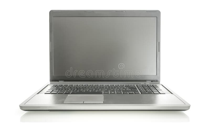 Open laptop stock image. Image of screen, white, view - 33490847