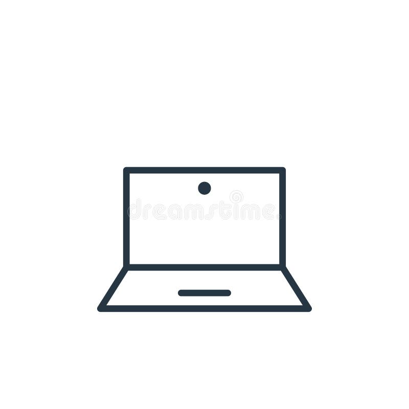 Open Laptop Icon Vector from Smart Devices Concept. Thin Line ...
