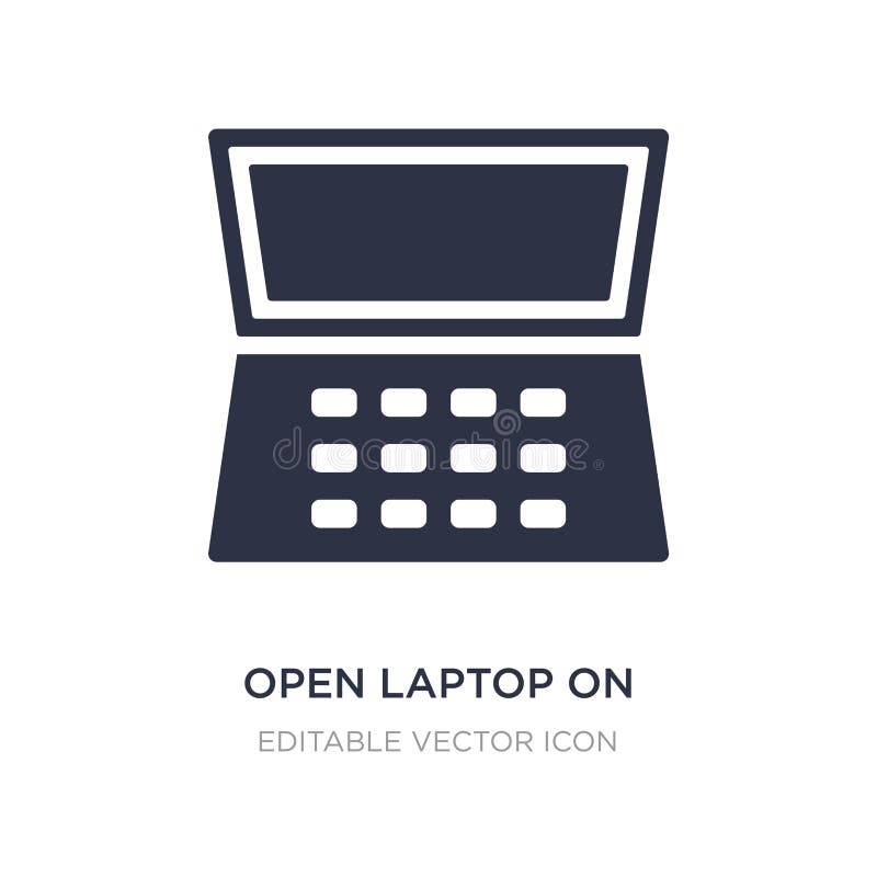 Open Laptop with Shining Screen Icon in Different Style Vector ...