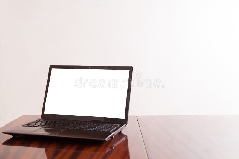 Open Laptop with Isolated Screen Stock Image - Image of apple ...