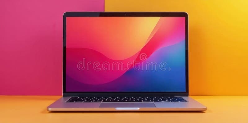 Open Laptop Mockup Customizable Screen Display Device Isolated App ...