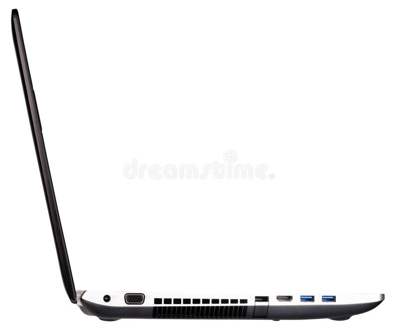Laptop side isometric view stock photo. Image of technology - 44045438