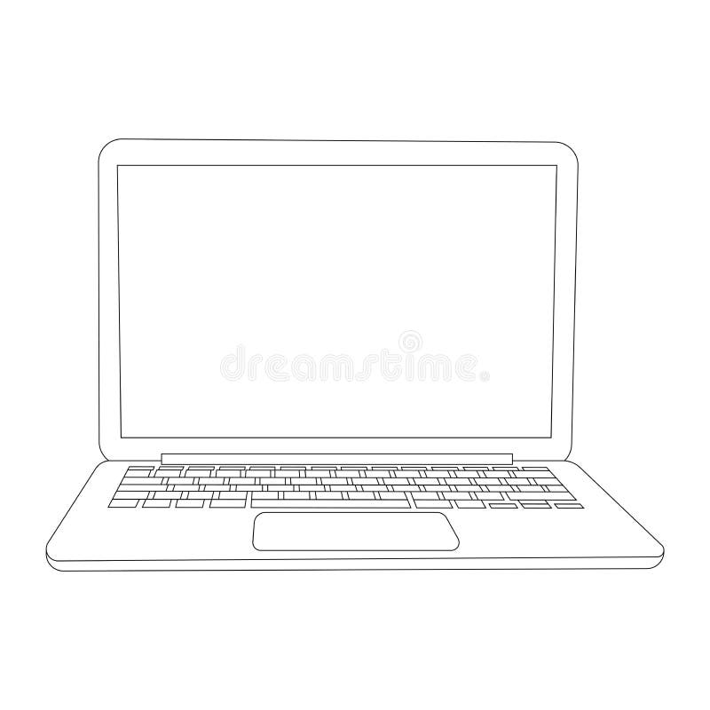 Sketch Open Laptop Stock Illustrations – 949 Sketch Open Laptop Stock ...
