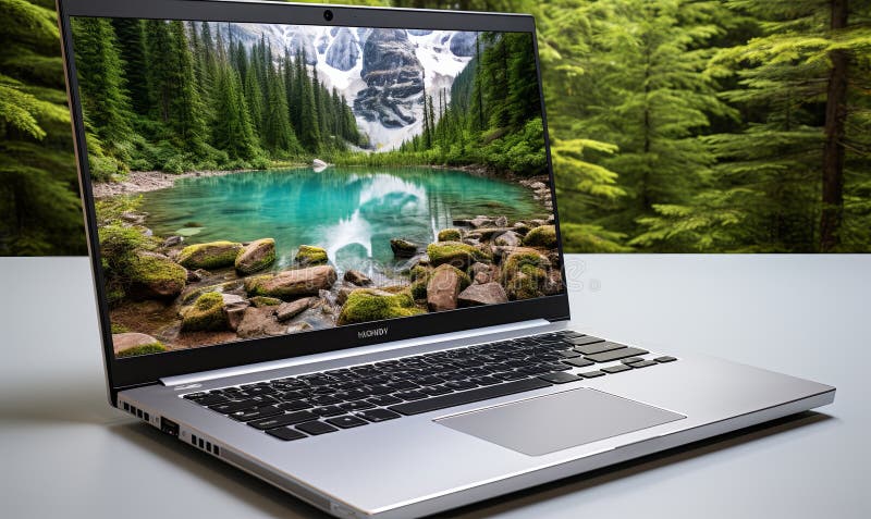 Open Laptop on Table stock image. Image of tech, keyboard - 326099601