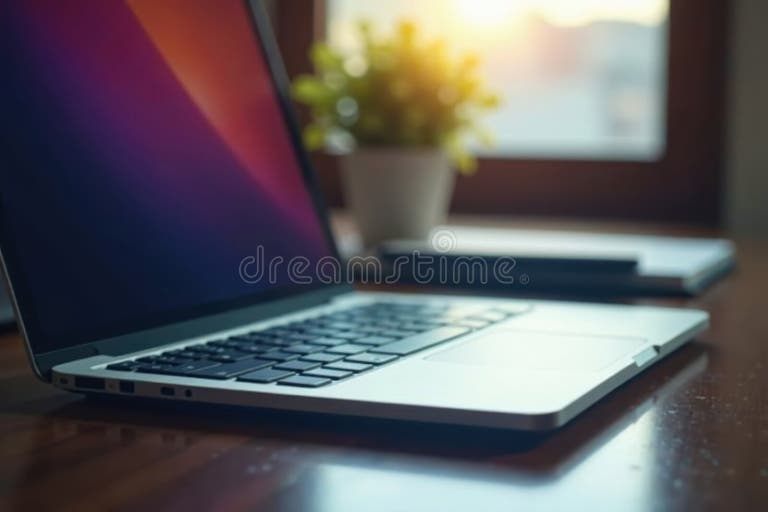 Open Laptop, Tablet, Smartphone Closeup Modern Tech Workspace , Work ...