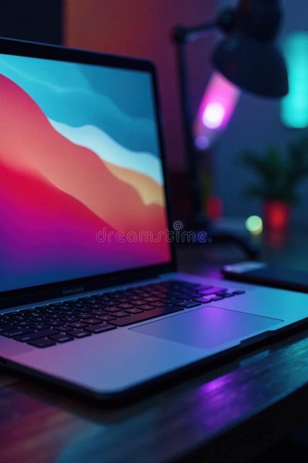 Open Laptop, Tablet, Smartphone; Tech Devices Close Up, Office, Data ...