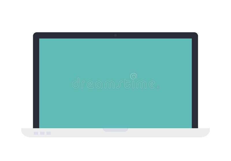Open Laptop Vector Flat Isolated Stock Vector - Illustration of network ...
