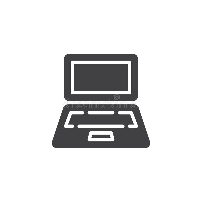 Open Laptop vector icon stock vector. Illustration of monitor - 142035611