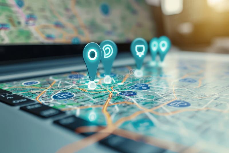 An Open Laptop with a World Map on the Screen, Showcasing the Power of ...