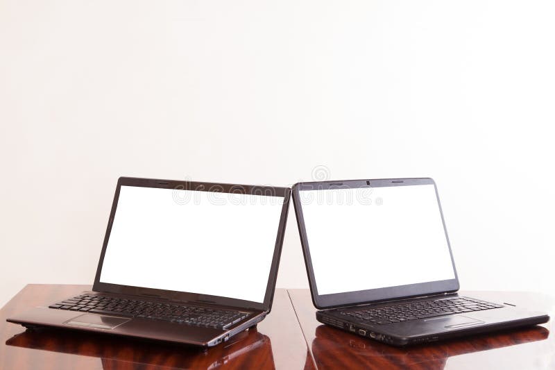 Open laptops stock image. Image of type, multimedia, office - 49000389