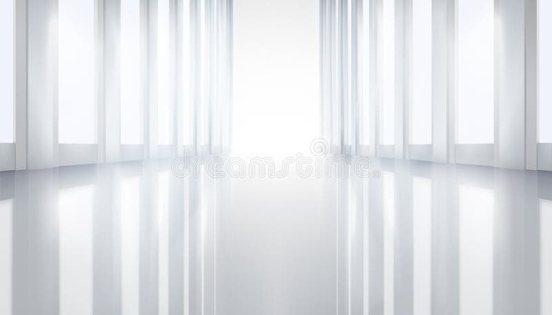Open Large Hall. Vector Illustration. Stock Vector - Illustration of ...