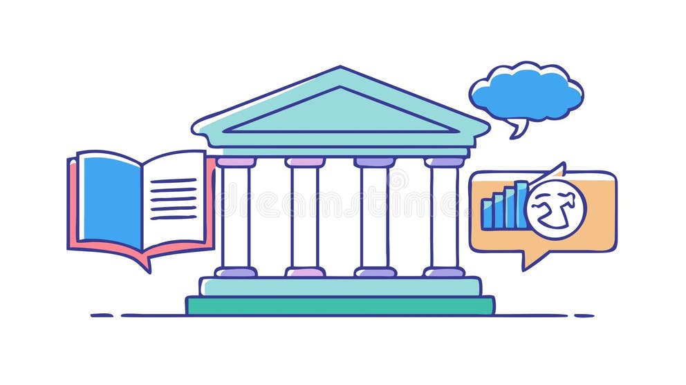 Open Learning Institution Education, Knowledge Free Access, Vector ...