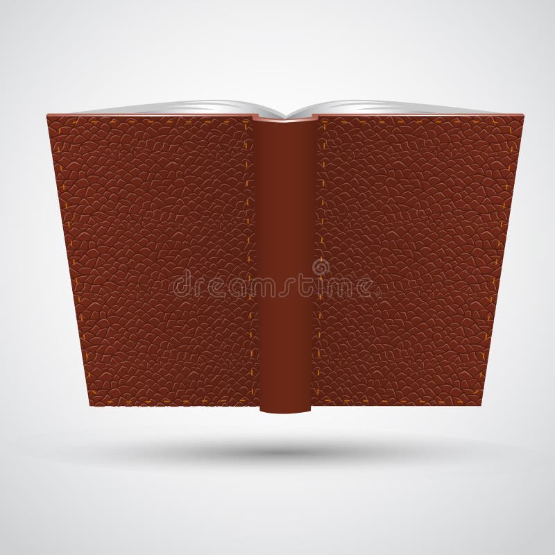 Open leather book stock vector. Illustration of knowledge - 49453727