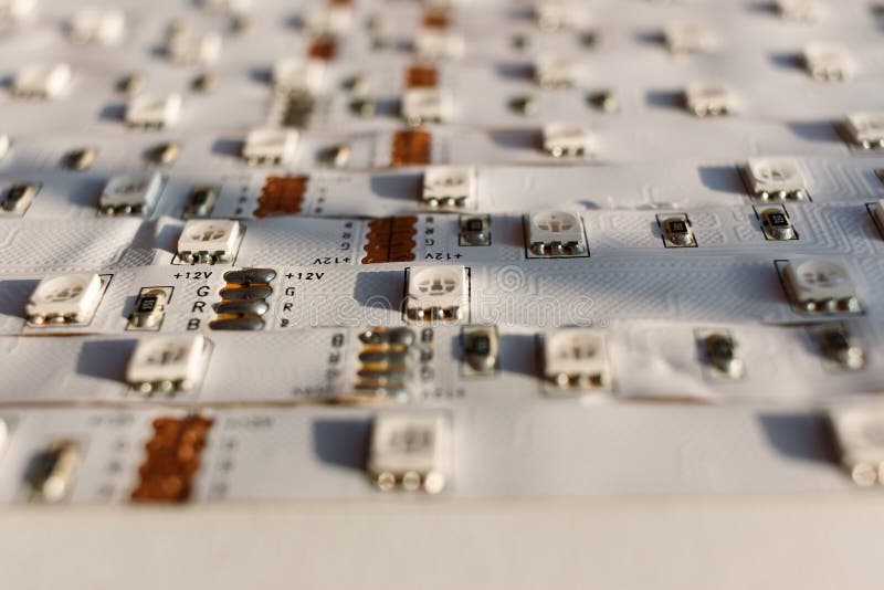 Open LED Panel. LEDs Close-up Stock Photo - Image of electric, pattern ...