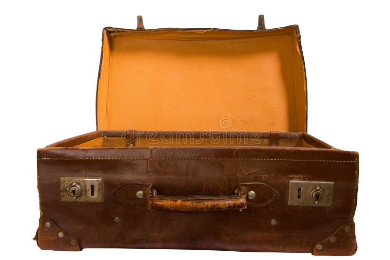 Oude open Koffer stock foto. Image of bagage, geweven - 68614560