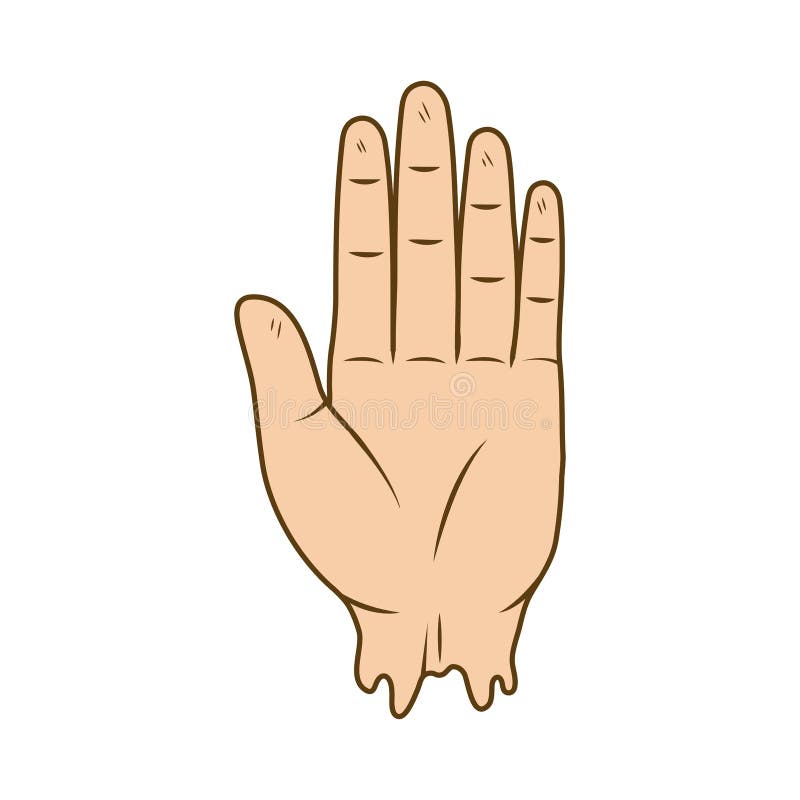 Open left hand stock vector. Illustration of gesturing - 224482761