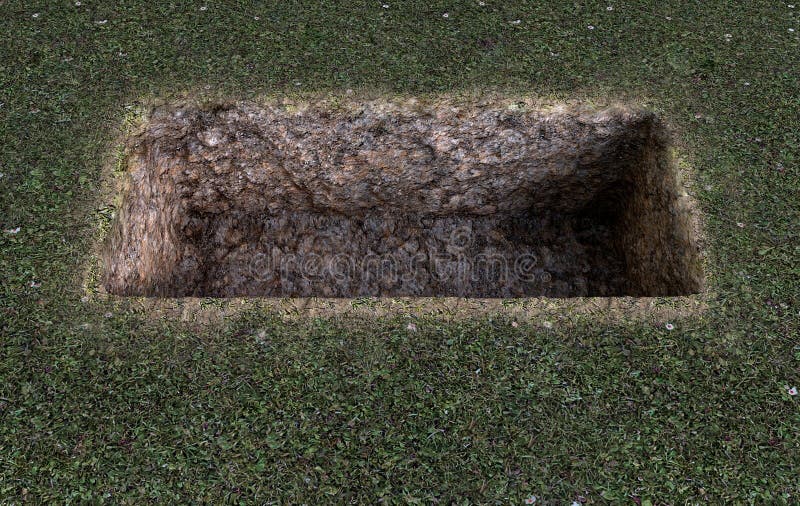 Open Lege grave Hole stock illustratie. Illustration of graf - 165802905