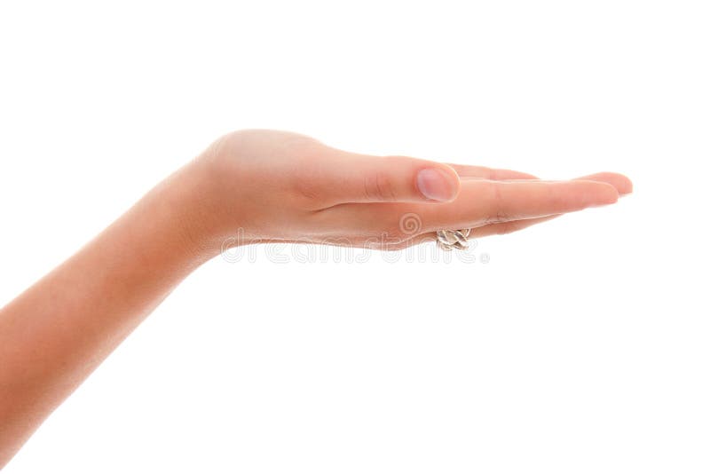 Open lege hand stock foto. Image of mensen, vrouw, geïsoleerd - 14432446