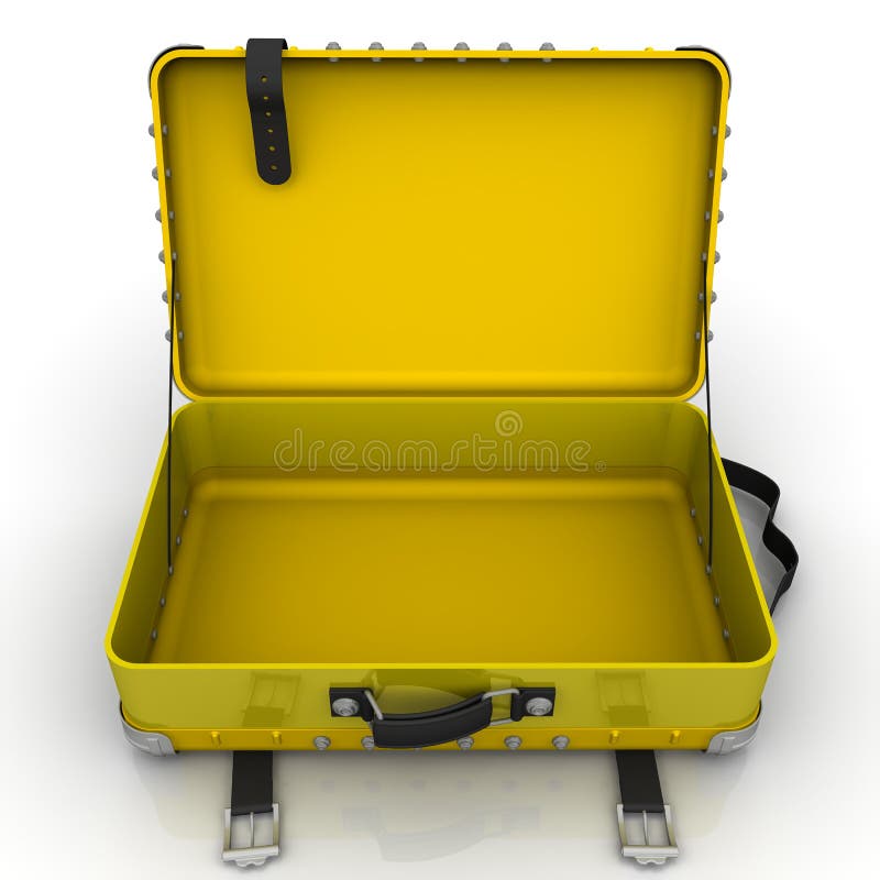 Open lege koffer vector illustratie. Illustratie bestaande uit doos ...