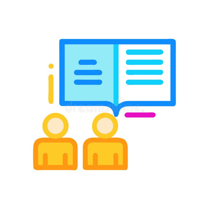 Open Lesson Icon for Educational Content Stock Vector - Illustration of ...