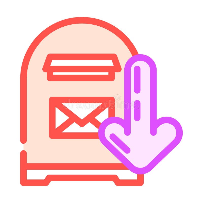 Open Letter Box Loading Mailbox Color Icon Vector Illustration Stock ...