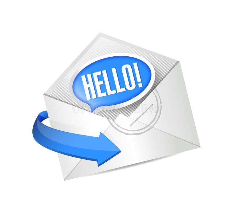 Open Letter. Hello Email Illustration Design Stock Illustration ...