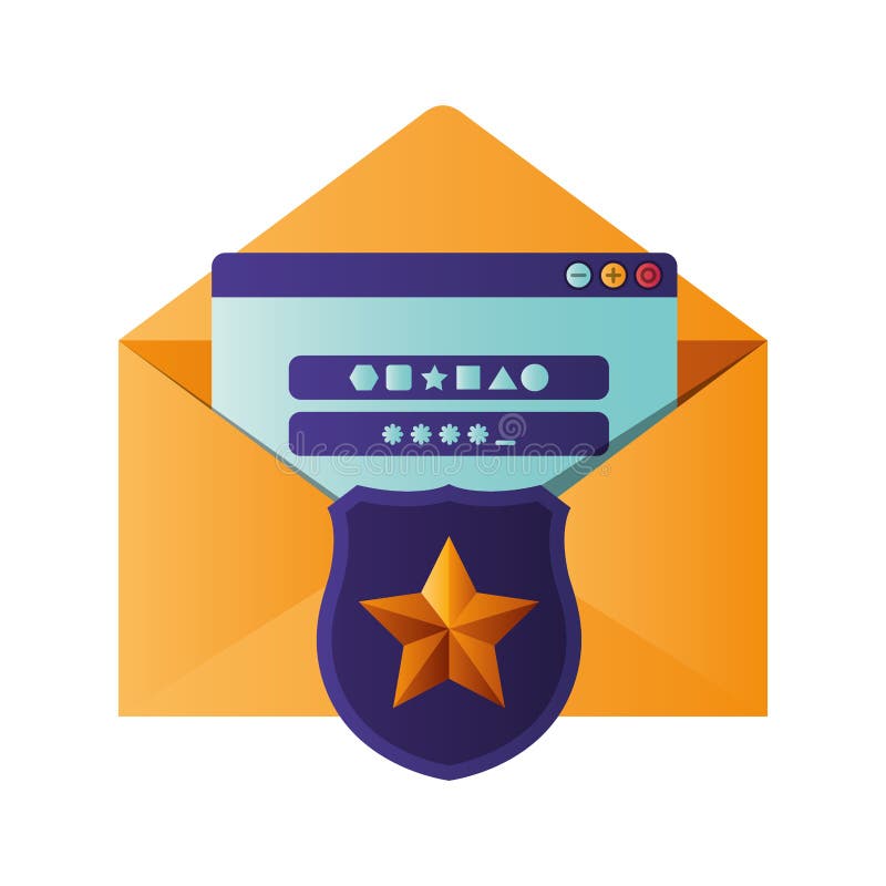 Letter and Window with Spider Isolated Icon Stock Vector - Illustration ...