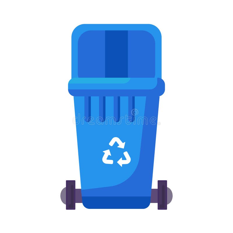 Recycling Blue Bin Opened Stock Illustrations – 24 Recycling Blue Bin ...