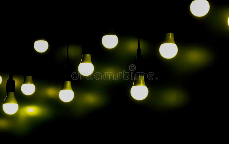 Open Light Bulb on Black Background Stock Image - Image of design ...