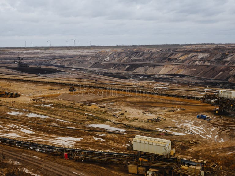 Open Lignite Mine in Germany Stock Image - Image of view, germany ...
