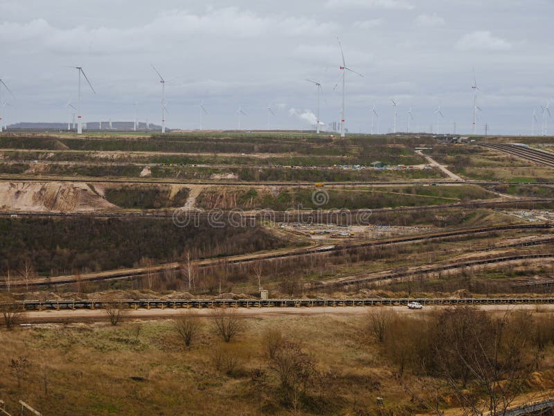 Open Lignite Mine in Germany Stock Photo - Image of brown, coal: 266038848
