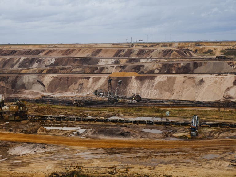 Open Lignite Mine in Germany Stock Image - Image of caterpillar, fuel ...