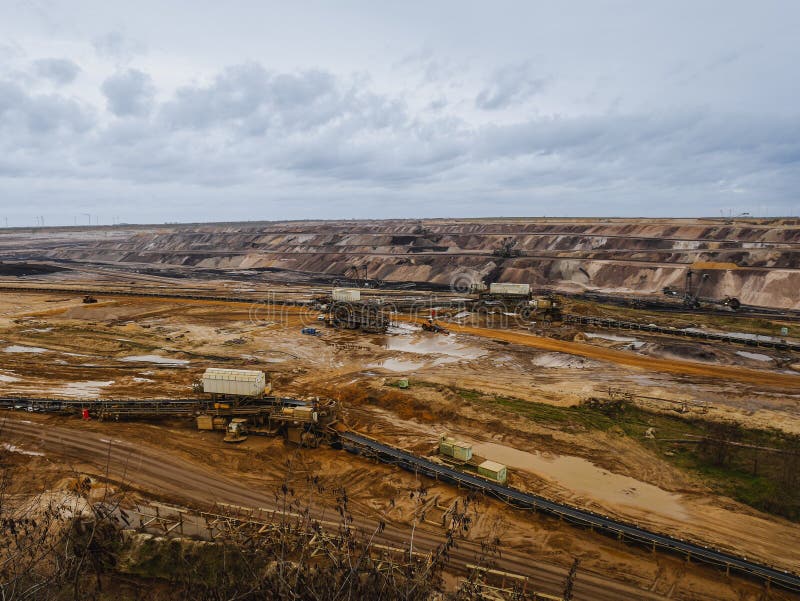 Open Lignite Mine in Germany Stock Photo - Image of germany, power ...