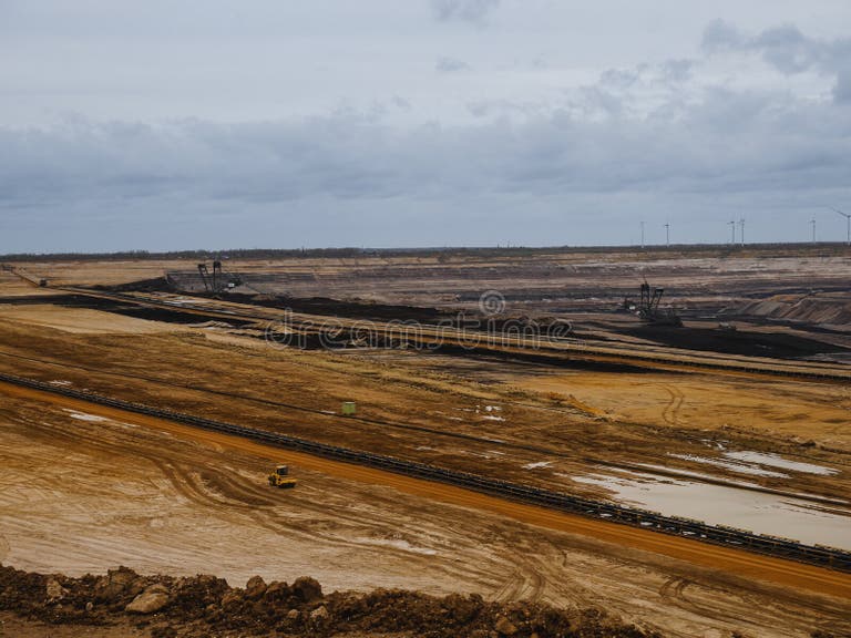 Open Lignite Mine in Germany Stock Image - Image of machinery, digger ...