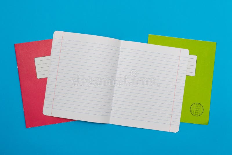 Open lined exercise book stock photo. Image of business - 157646322