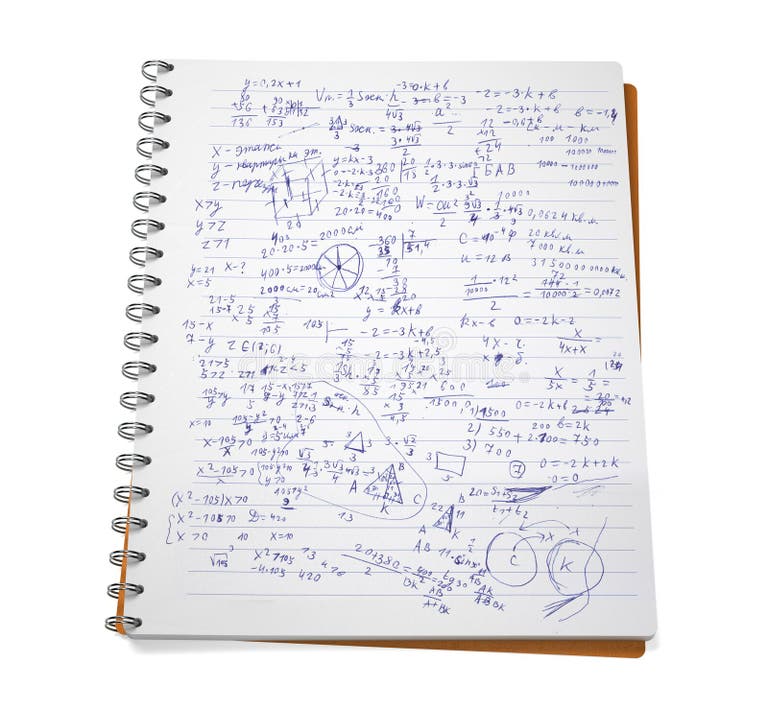 An Open Lined Notebook Filled with Writing. Ring Binder Draft Notepad ...