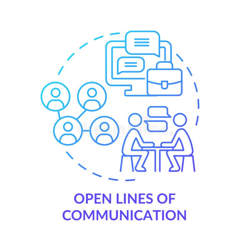 Open Lines of Communication Blue Gradient Concept Icon Stock Vector ... Open Lines of Communication Blue Gradient Concept Icon Stock Vector ...