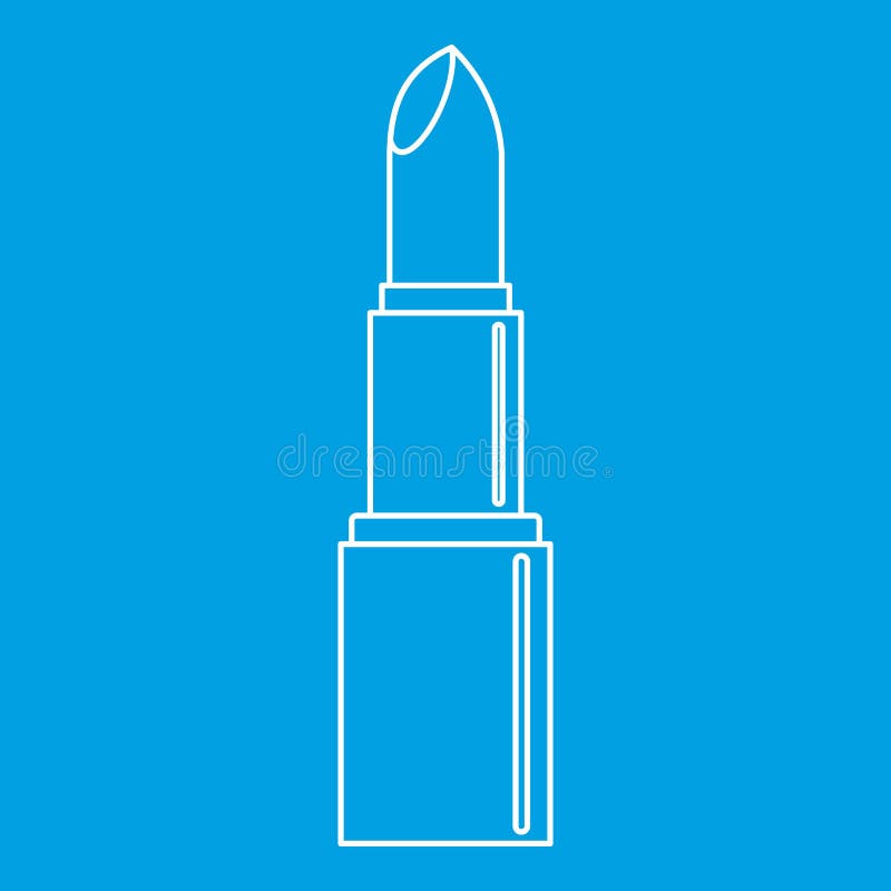Open Lipstick Icon, Outline Style Stock Vector - Illustration of face ...