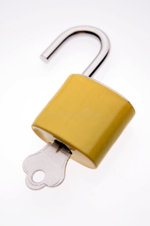 Open lock stock photo. Image of padlock, macro, inside - 3235068